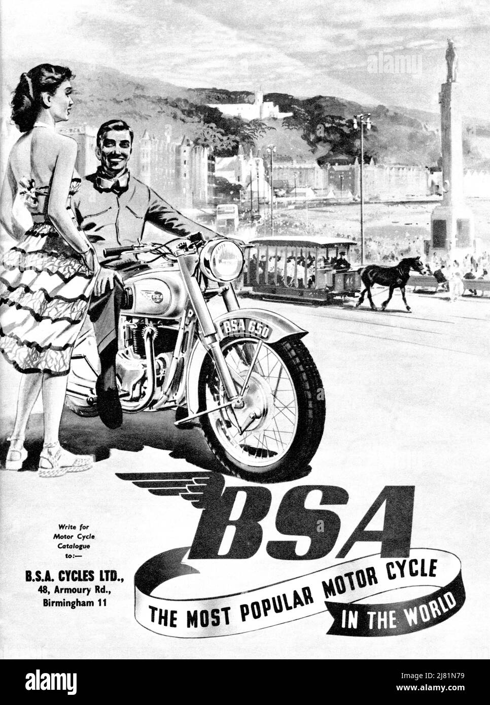Bsa bike advert hi-res stock photography and images - Alamy
