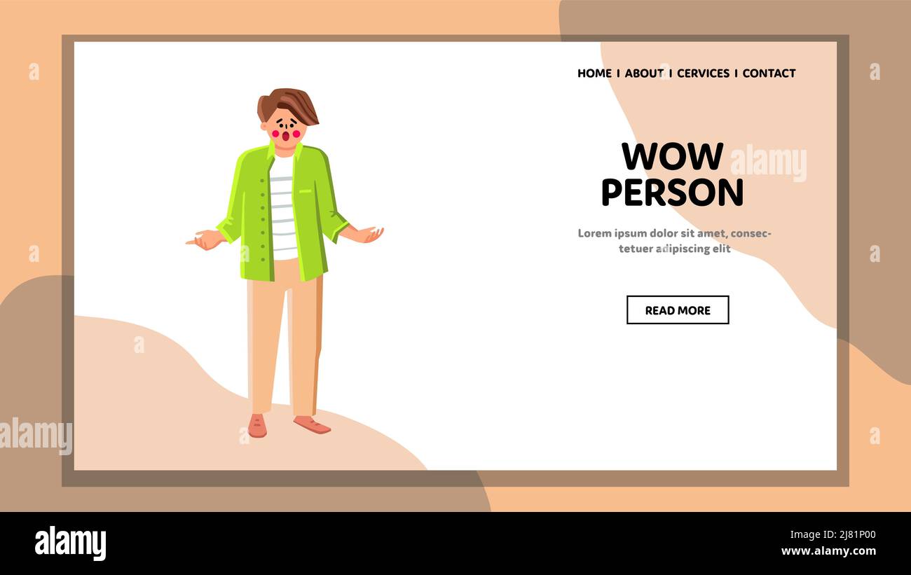 Wow Person Positive And Amazed Emotion Vector Stock Vector Image & Art ...