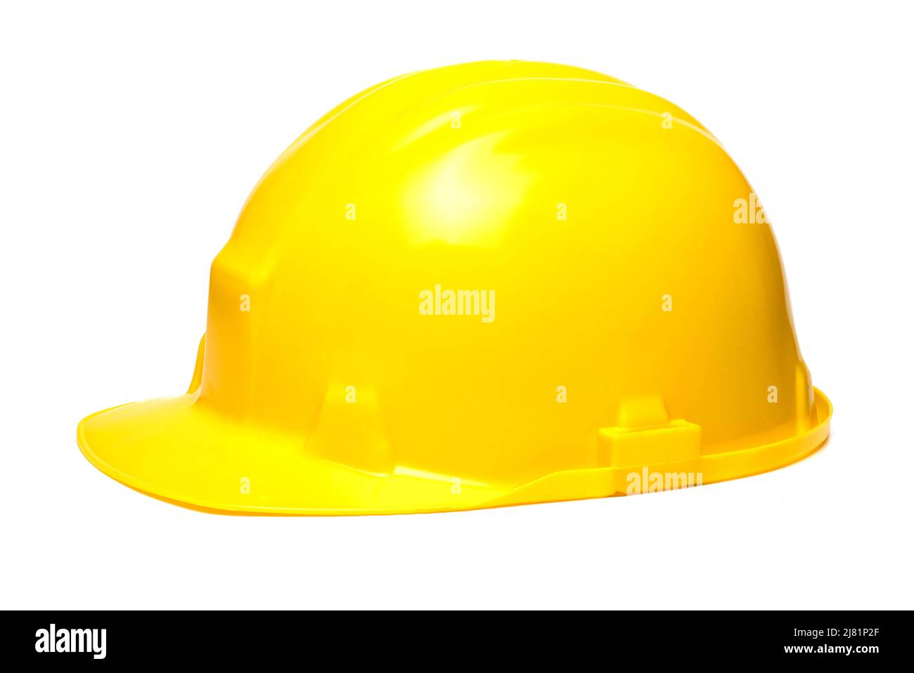 Close up of yellow construction site working helmet helm hardhat to ...