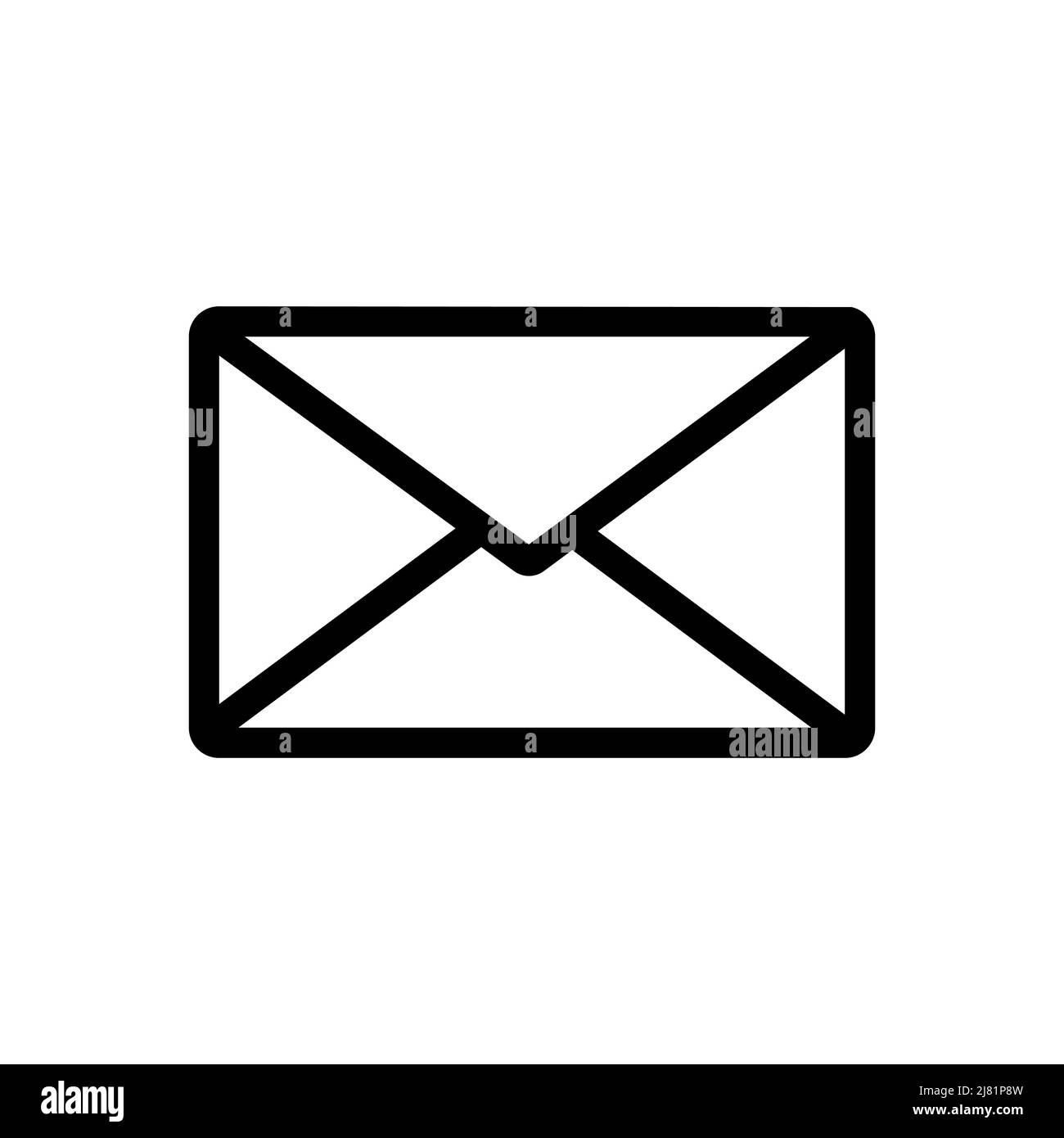 Outline envelope icon isolated. Line mail symbol for website design ...