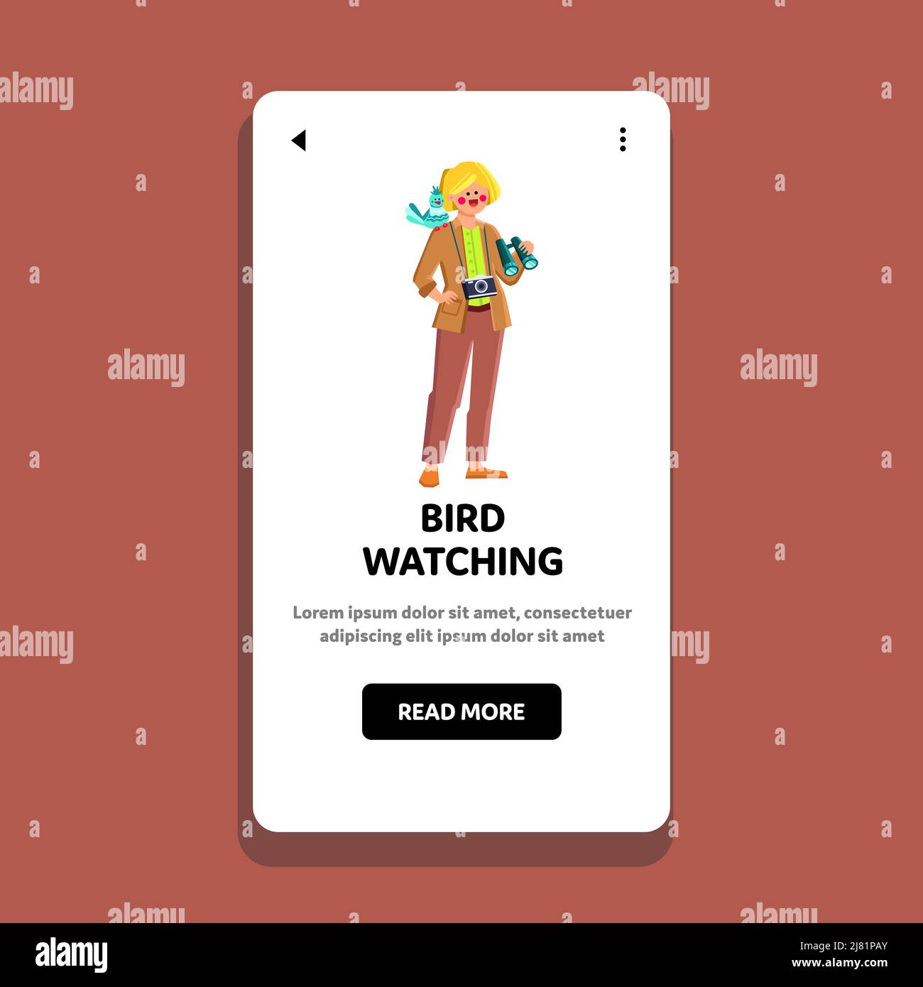 Female birdwatching Stock Vector Images - Alamy