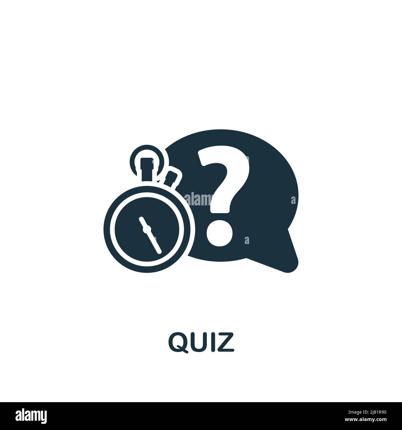 Quiz icon. Monochrome simple E-Learning icon for templates, web design ...