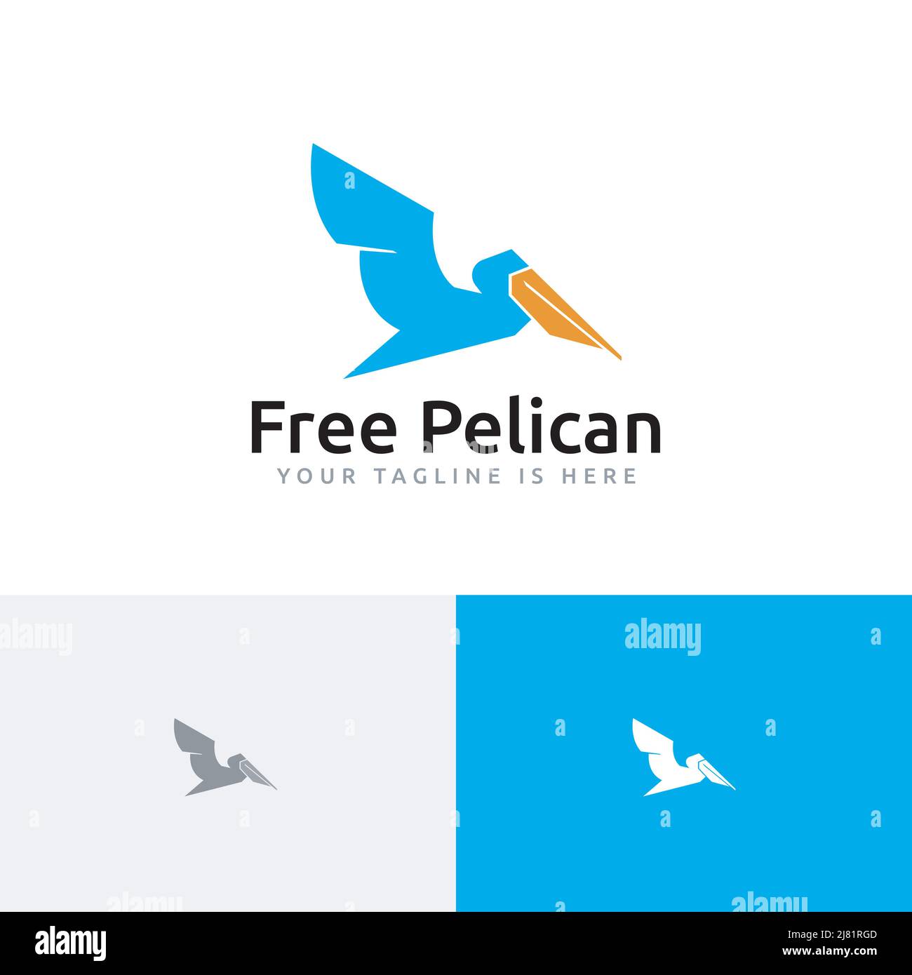 Free Pelican Bird Flying Tour Travel Logo Symbol Template Stock Vector ...