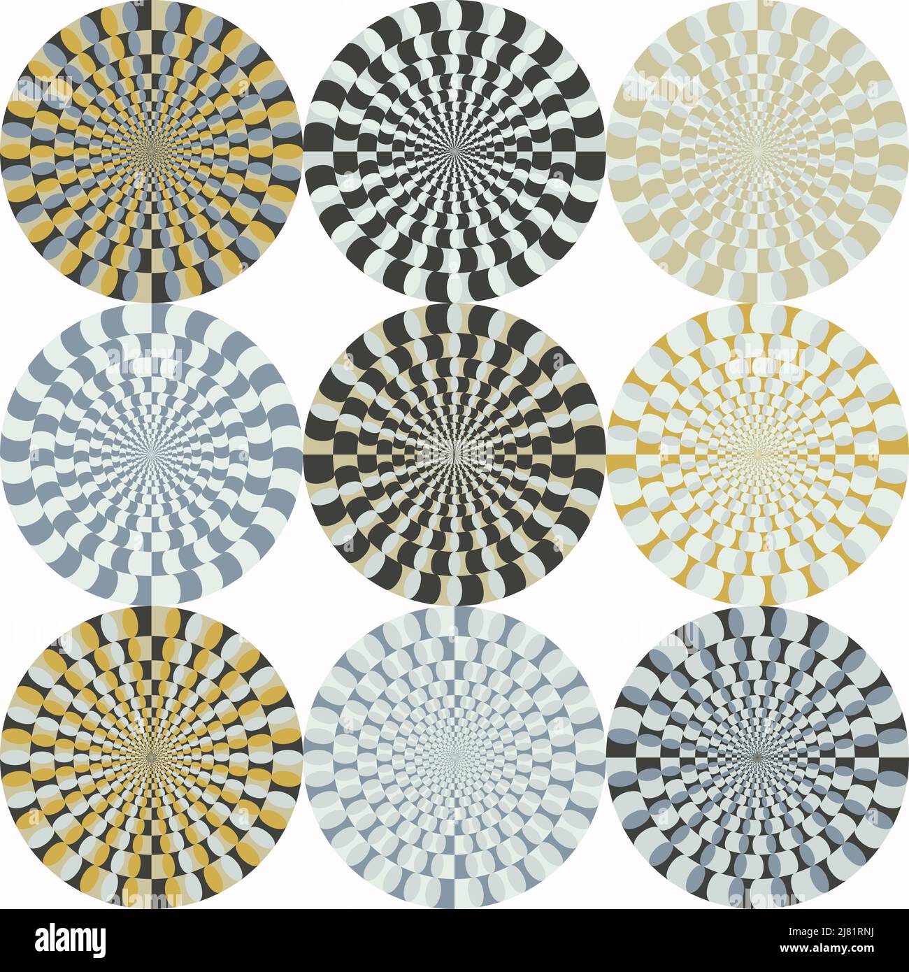 Op-Art digital graphics pattern made with vector abstract forms and ...