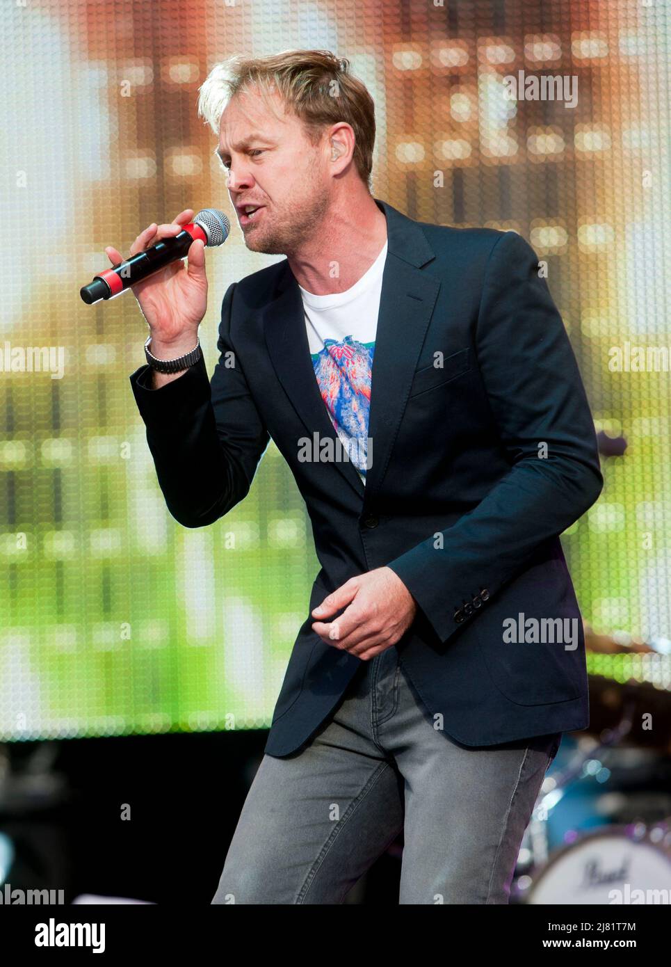 Jason Donovan performs on stage at Rewind South 80s Music Festival at ...