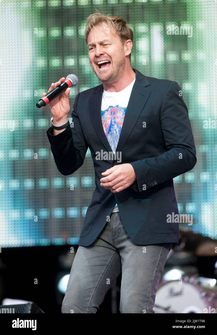 Jason Donovan performs on stage at Rewind South 80s Music Festival at ...