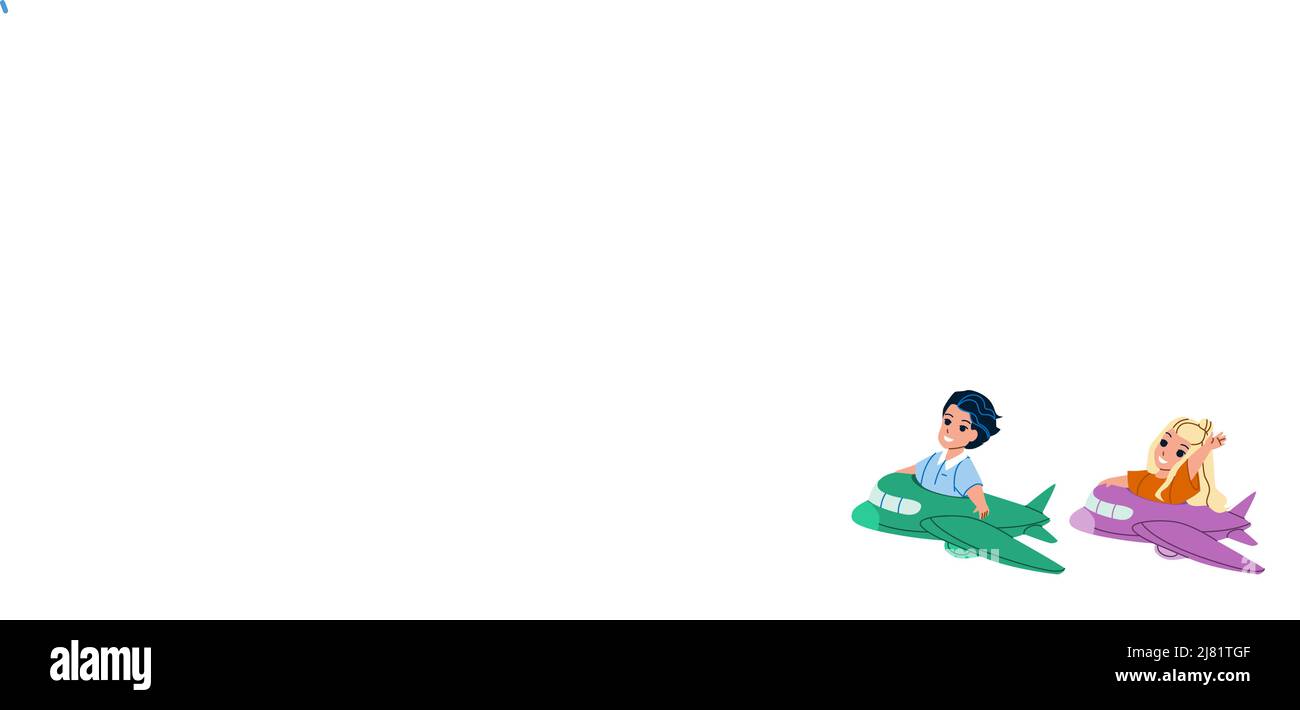 Cartoon illustration boy playing airplane Cut Out Stock Images ...