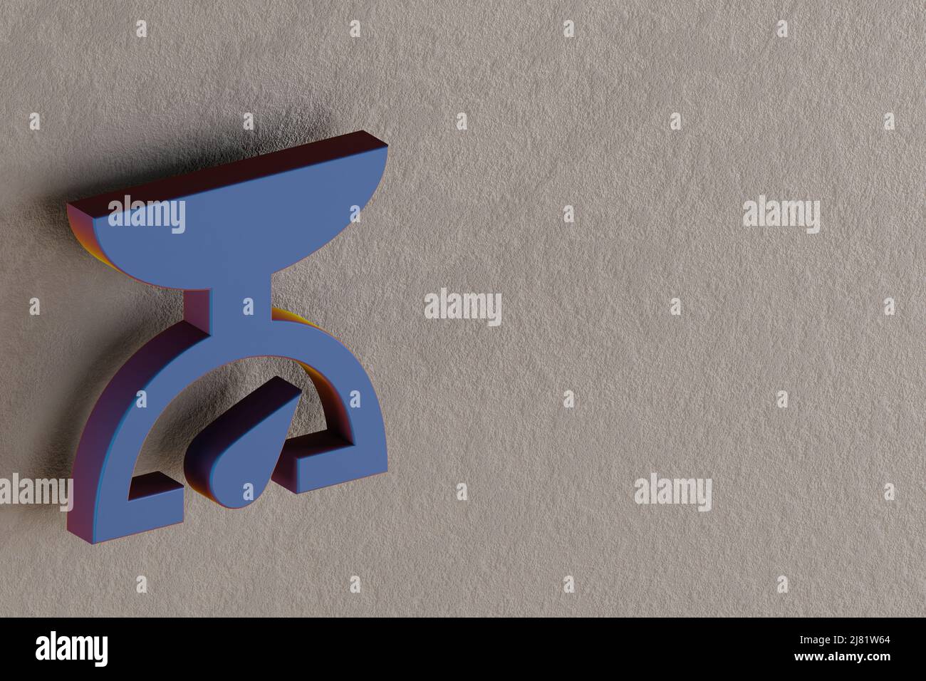 Beautiful abstract illustrations Blue Scale symbol icons on a wall ...