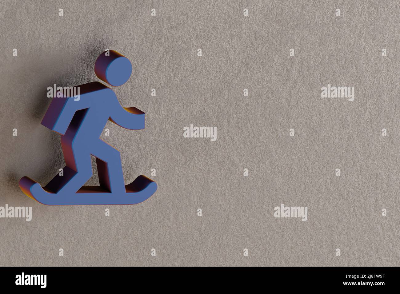 Beautiful abstract illustrations Blue Snowboarding symbol icons on a ...