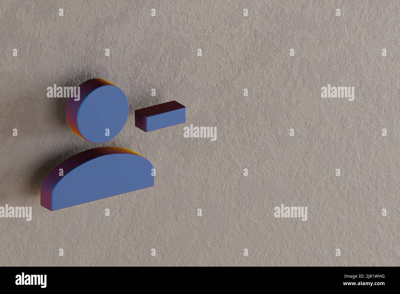 Beautiful abstract illustrations Blue Person Remove symbol icons on a ...