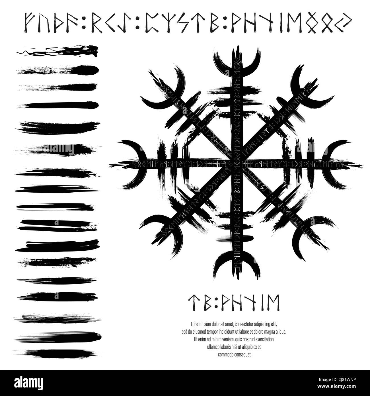 Runic viking black grunge symbol Stock Vector Image & Art - Alamy