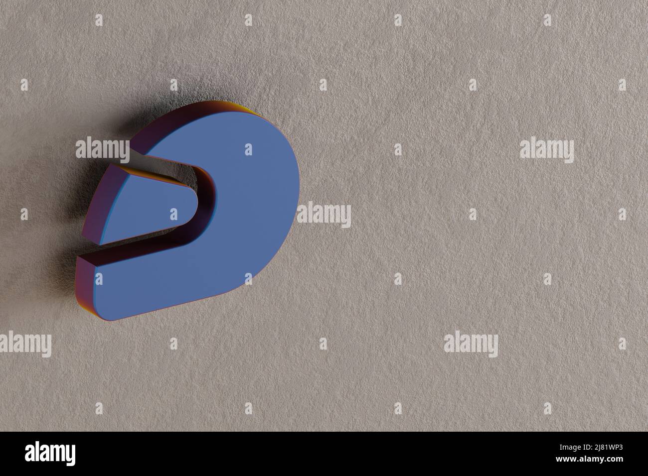 Beautiful abstract illustrations Blue helmet symbol icons on a wall ...