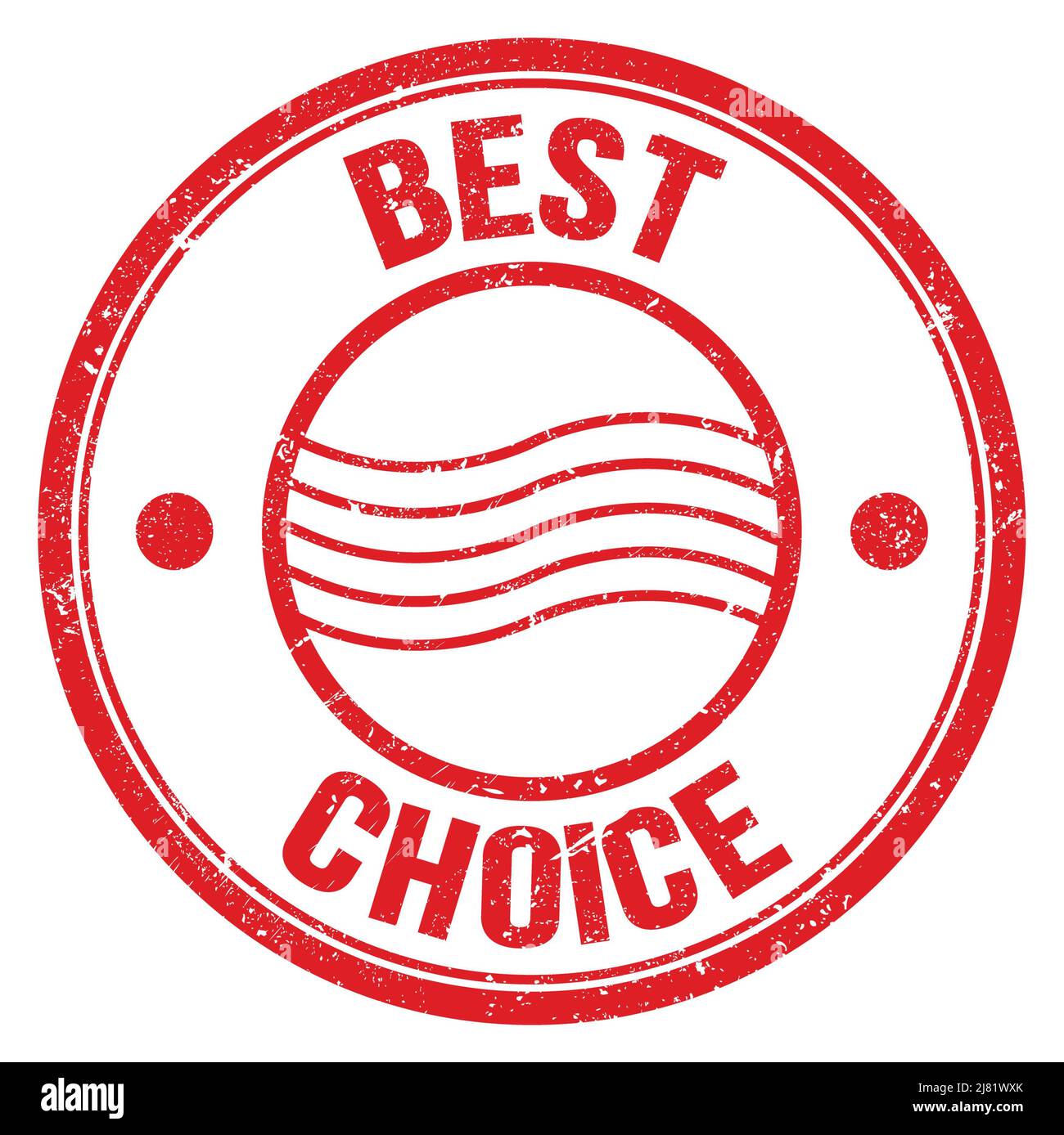 BEST CHOICE text written on red round postal stamp sign Stock Photo - Alamy
