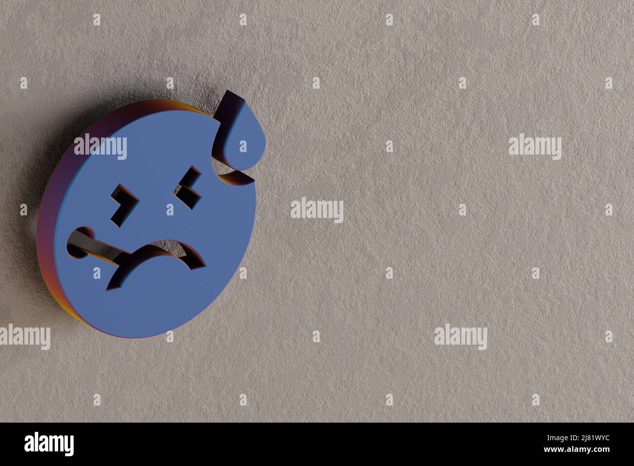 Beautiful abstract illustrations Blue Sick symbol icons on a wall ...