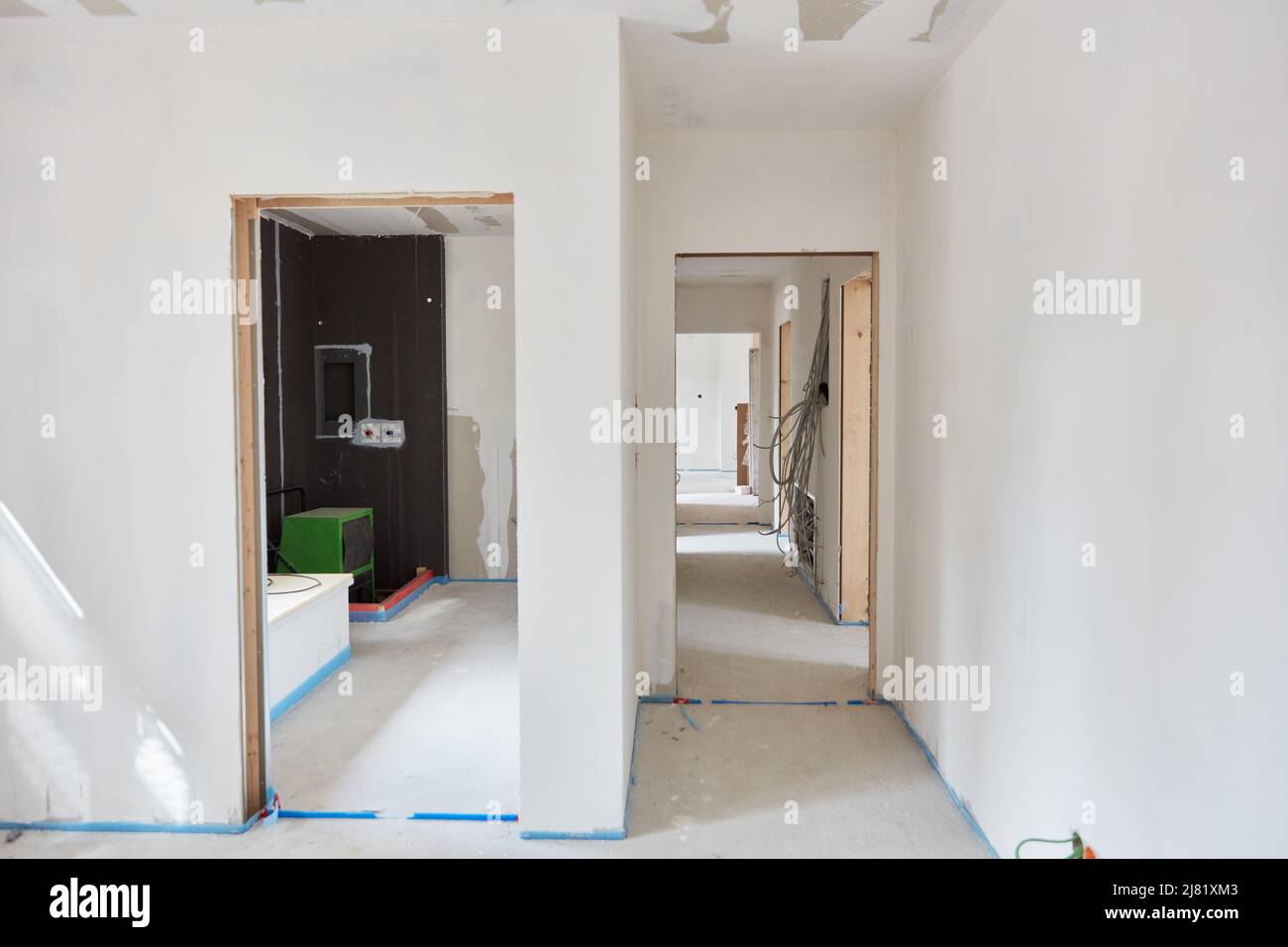 When building a house, walls and ceilings are filled with interior ...
