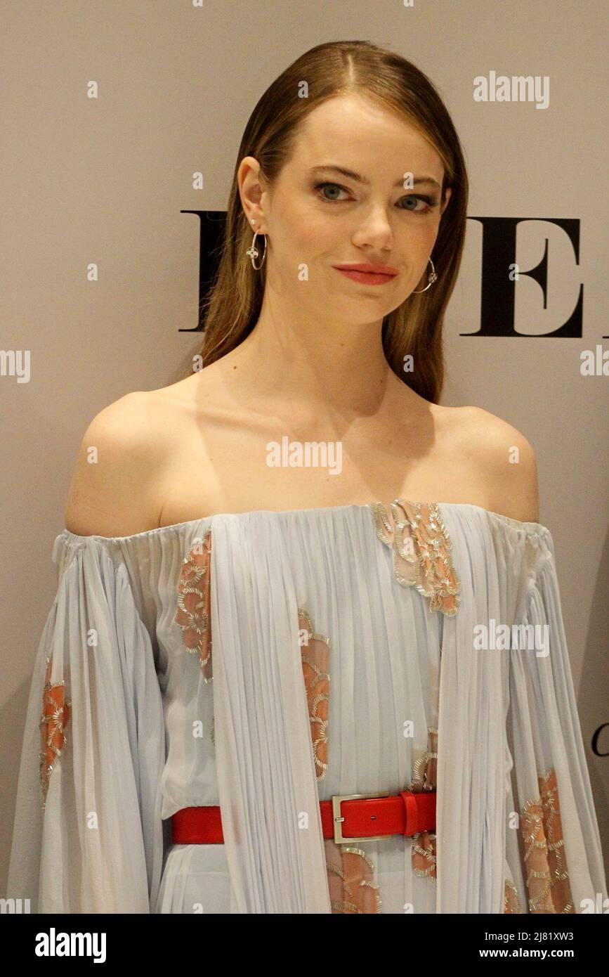 Actress EMMA STONE at the premiere of the short, silent black and white ...