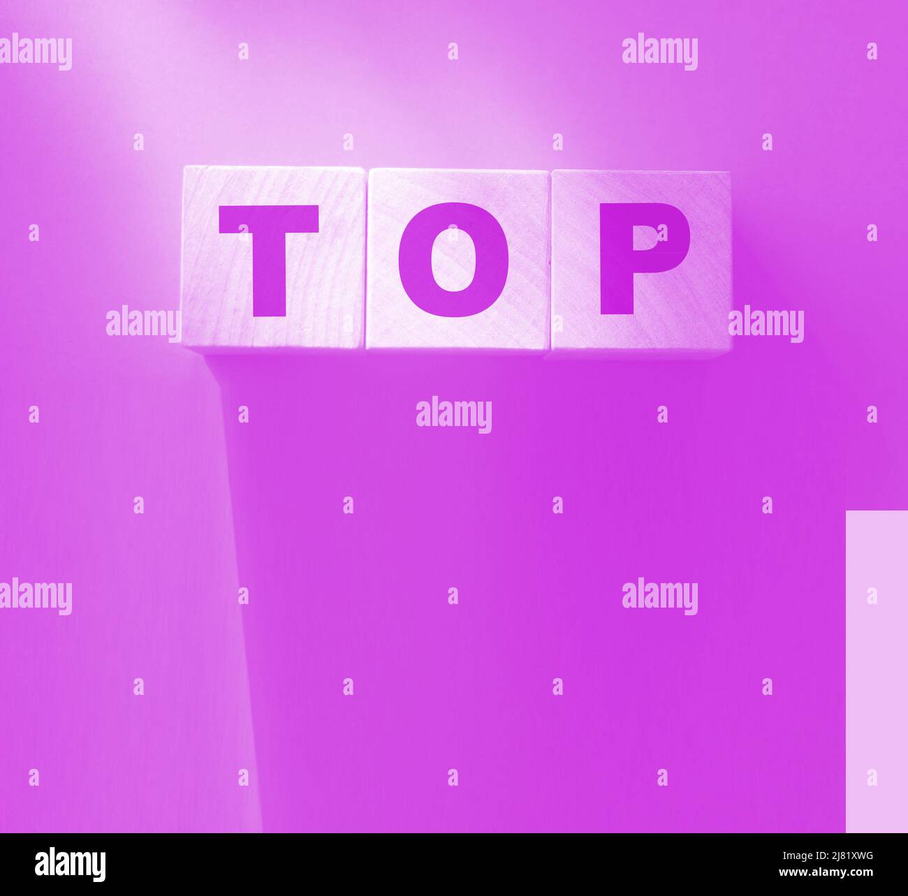 TOP Word Written In Wooden Cube. TOP text concept. cube wooden block.s ...