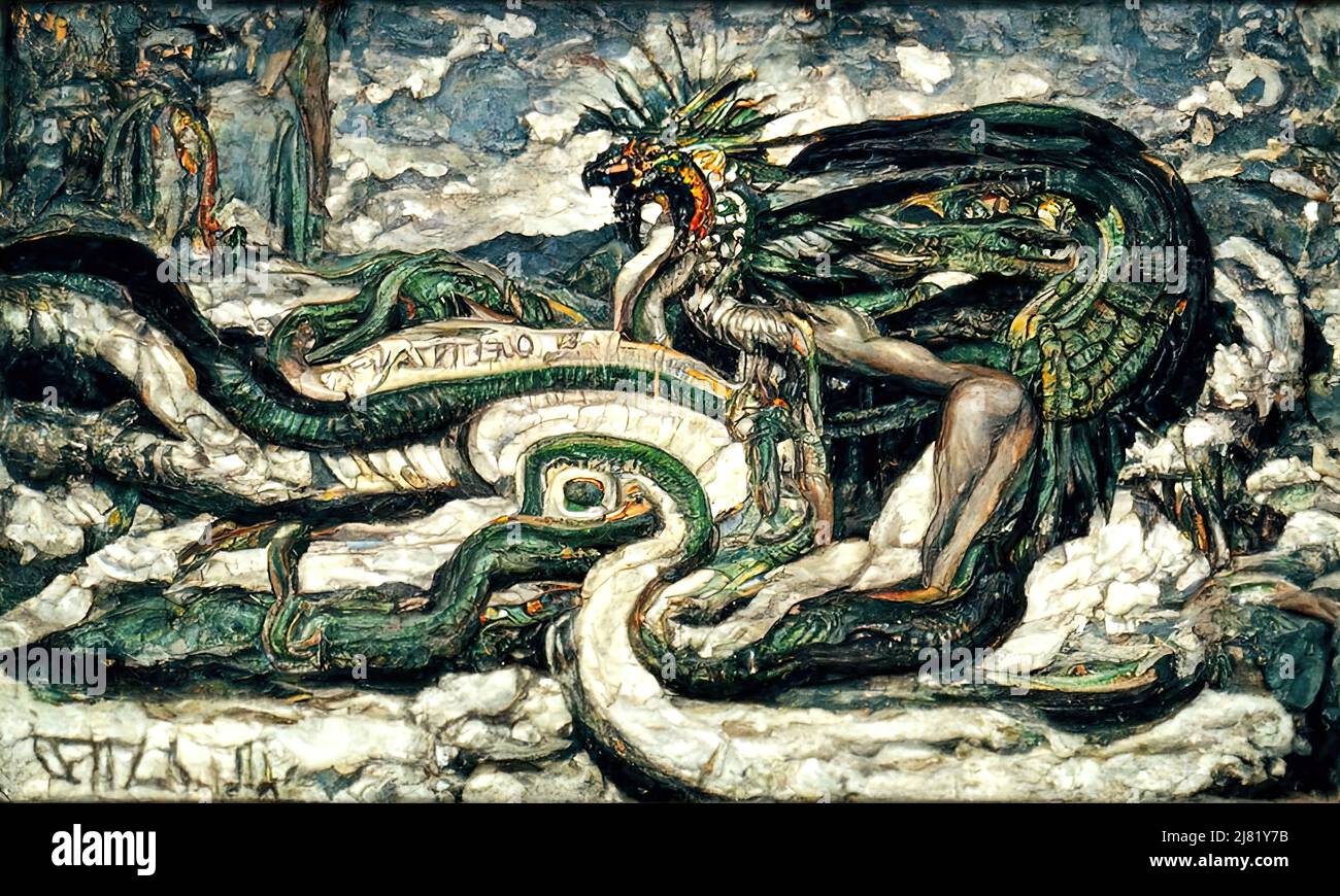 Aztec gods illustration hi-res stock photography and images - Alamy