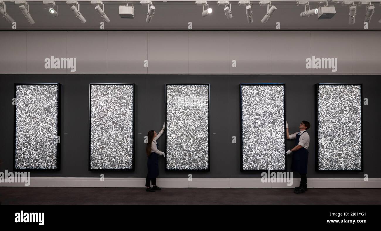 Sotheby’s, London, UK. 12 May 2022. Robbie Williams and creative ...