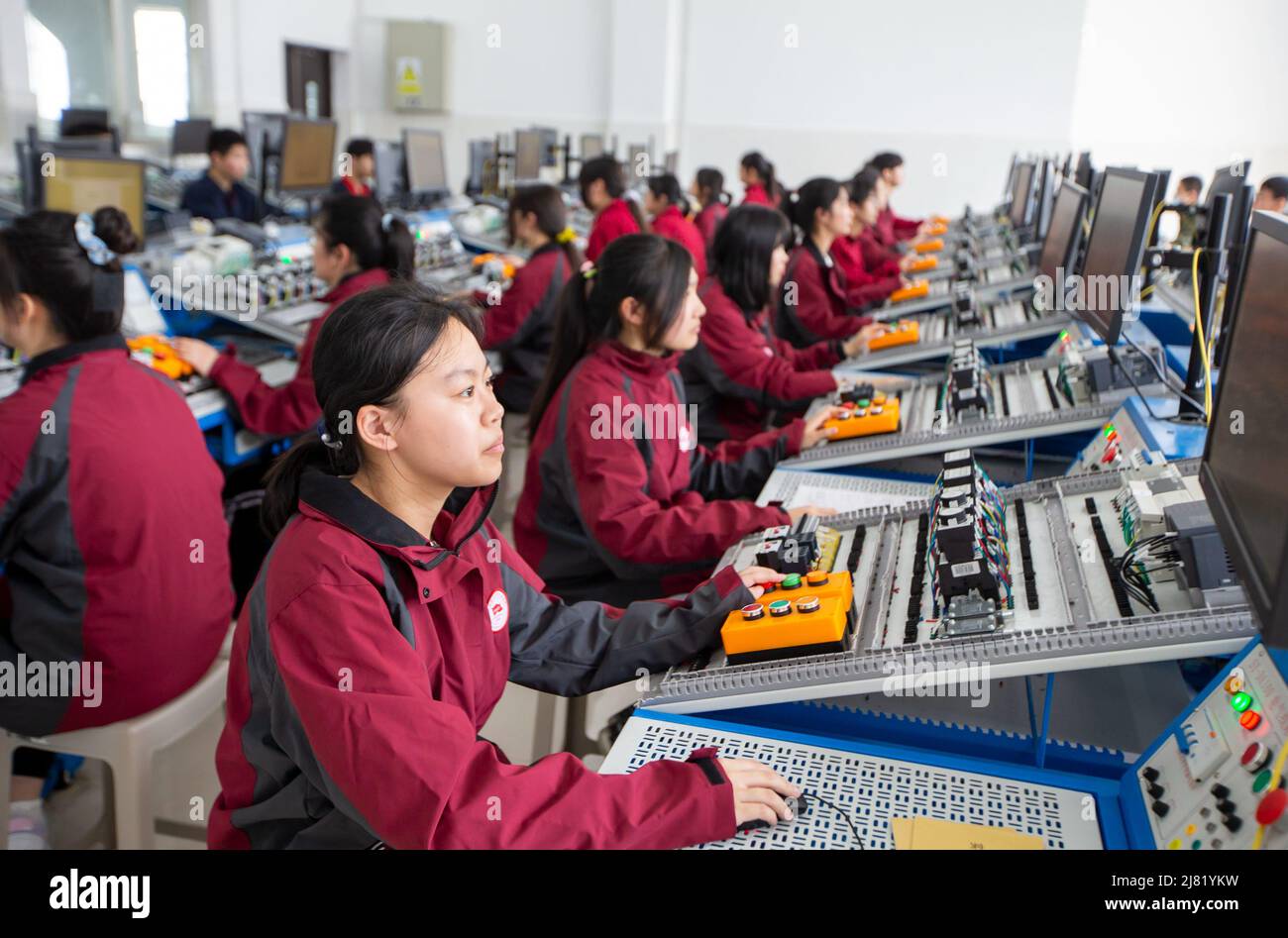 NANTONG, CHINA - MAY 12, 2022 - Students of professional school study ...