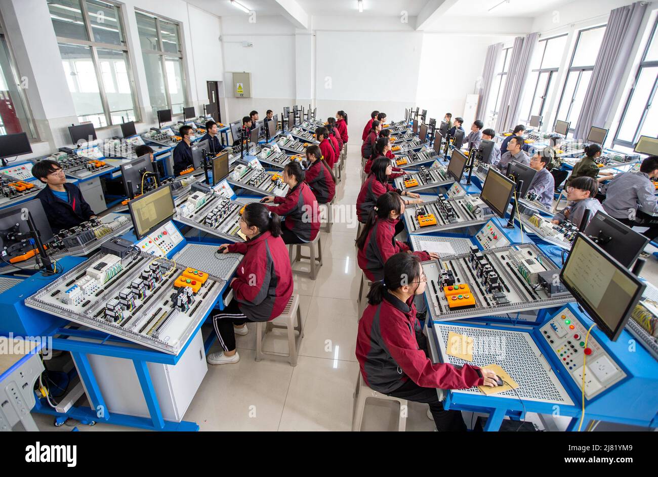 NANTONG, CHINA - MAY 12, 2022 - Students of professional school study ...
