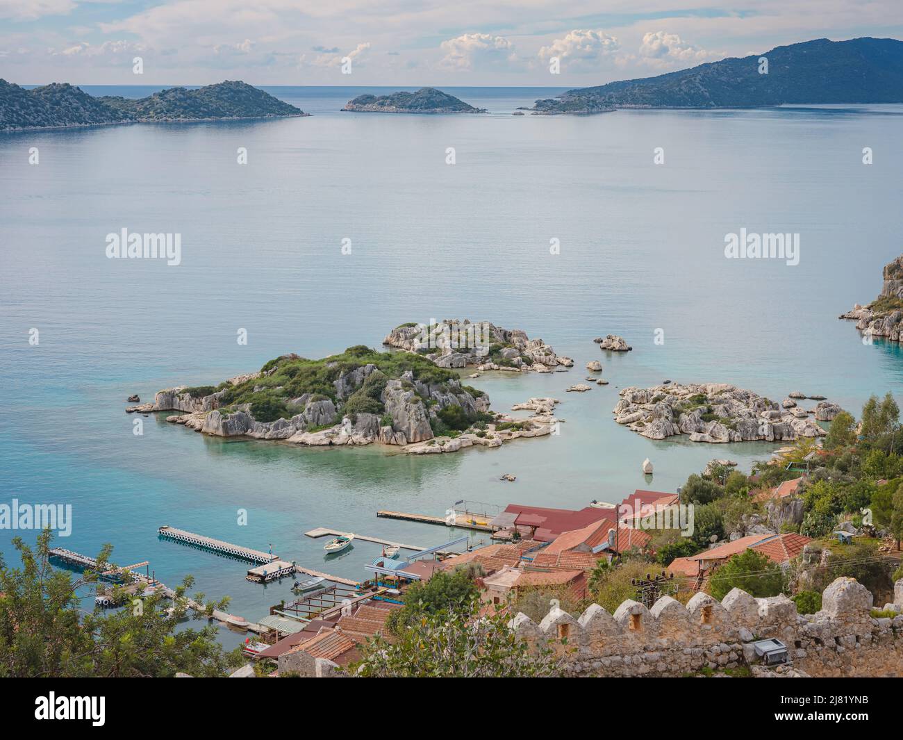 Travel and tourist attractions at Kekova island, Turkey. beautiful view ...
