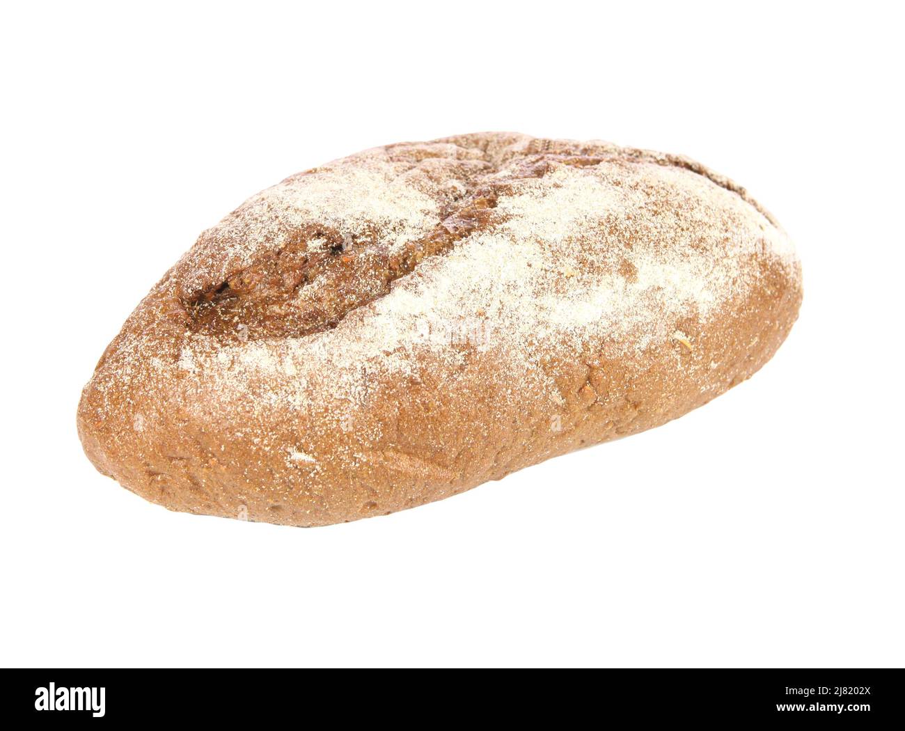 White and dark bread with sesame. Fresh bakery. Real bread on a white ...