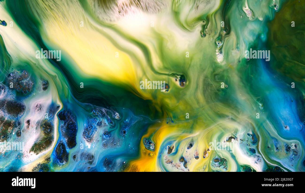 Fluide liquide art acrylic oil paints texture. Backdrop abstract mixing ...