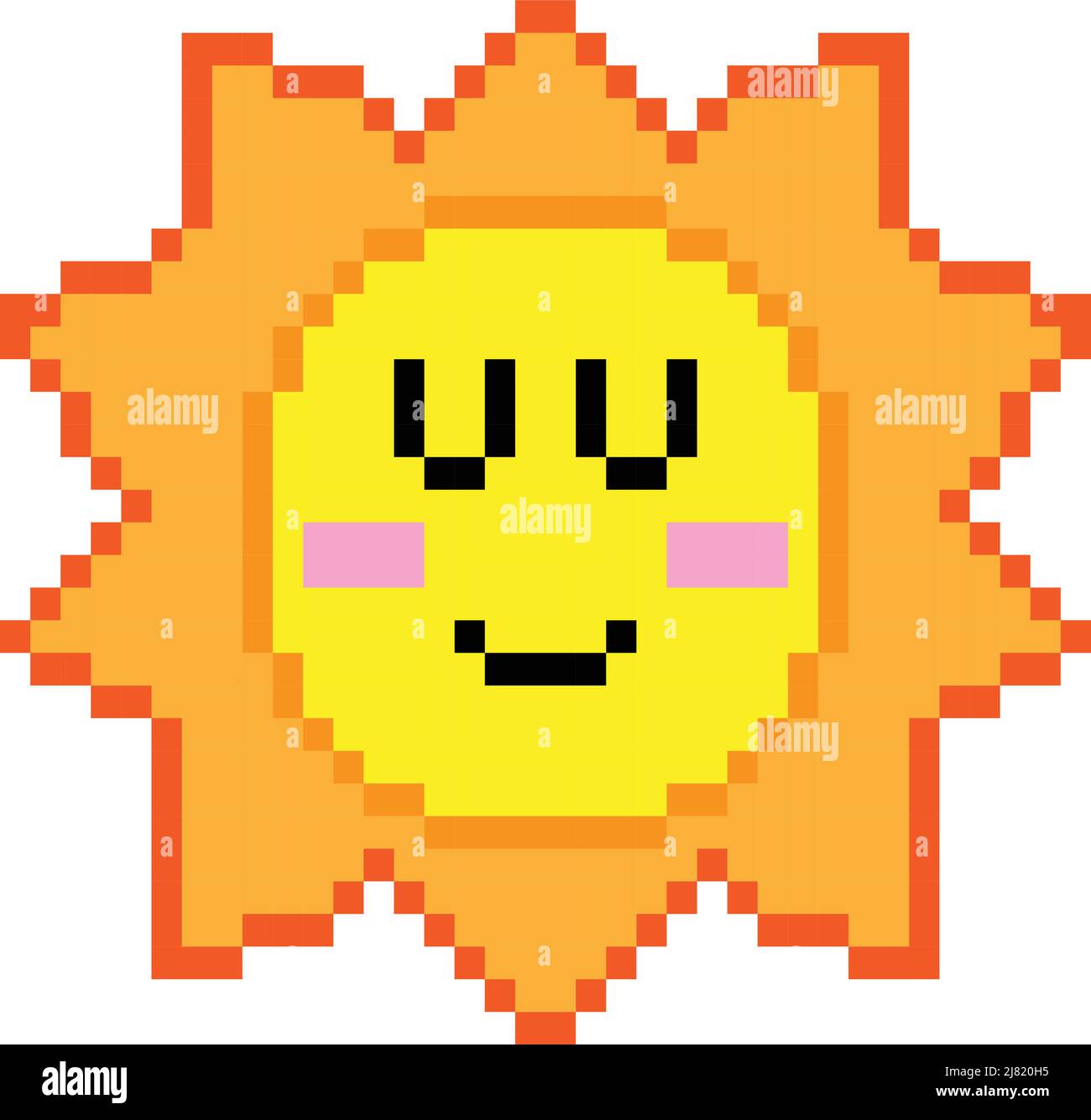 Sun cartoon pixel art Stock Vector Images - Alamy