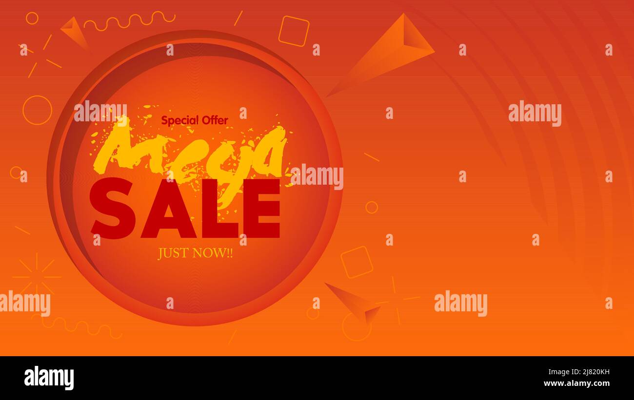 Colorful sale banner template design. Special deal, end of season offer ...
