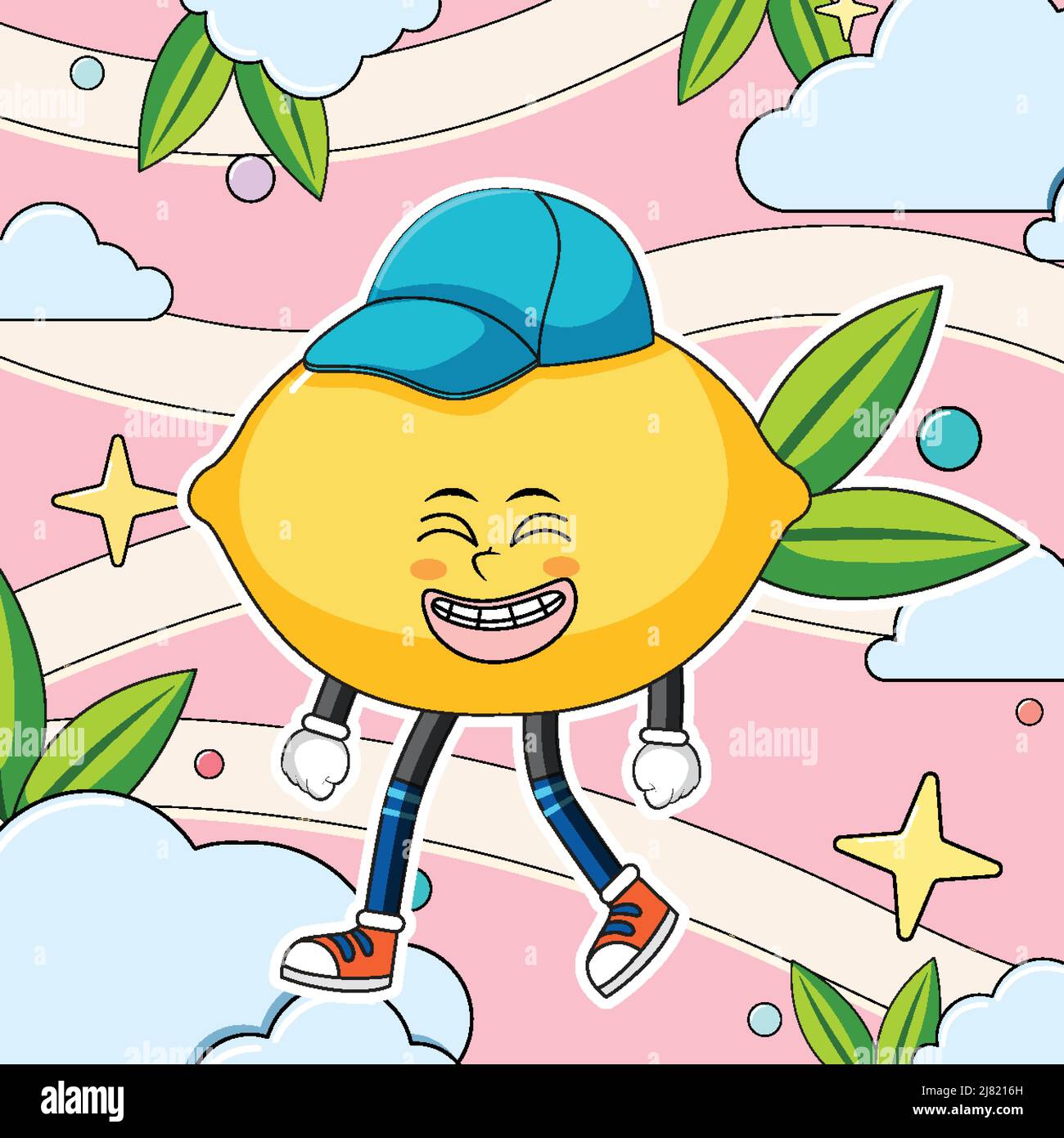 Funny Lemon Cartoon Character Illustration Stock Vector Image And Art Alamy