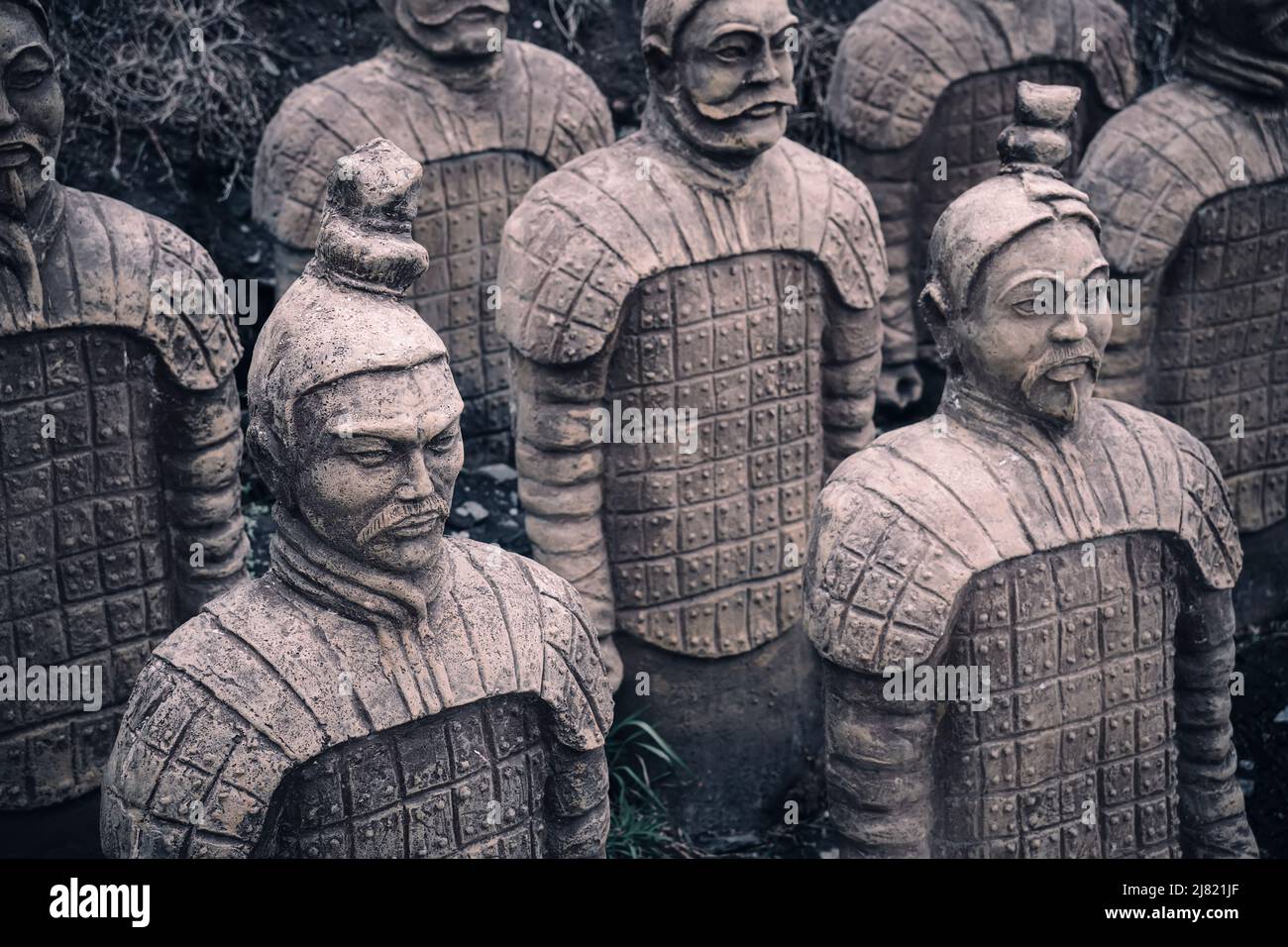 Fossil Warriors of the terracotta Army. Ancient archaeological ...