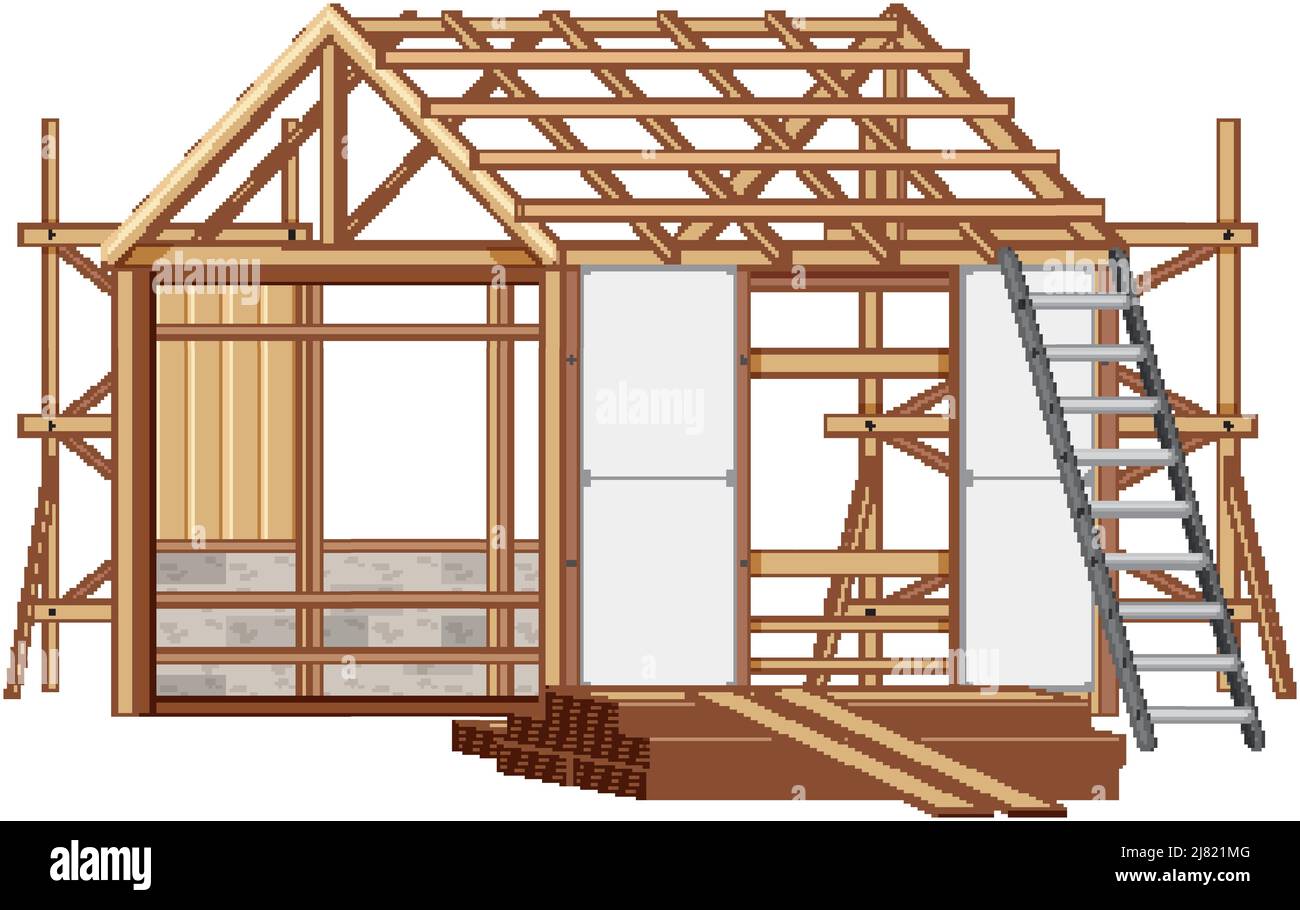 House construction site concept illustration Stock Vector Image & Art ...