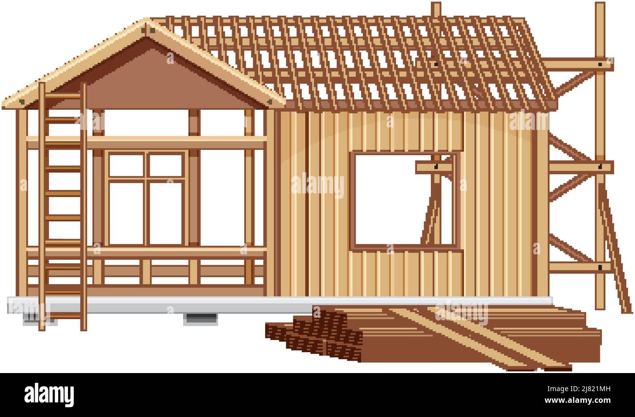 House construction site concept illustration Stock Vector Image & Art ...
