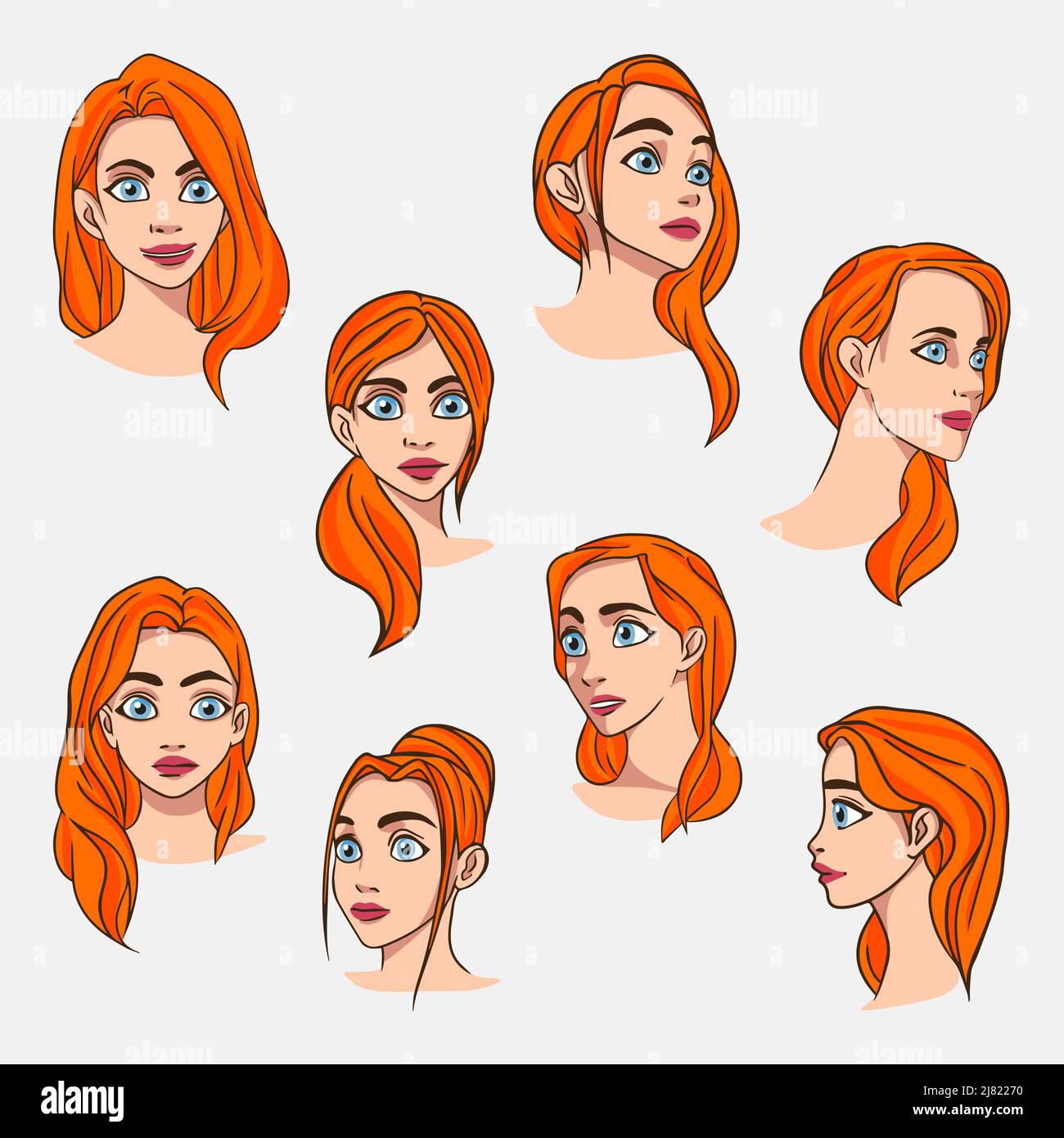 Curly Bun Stock Vector Images Alamy