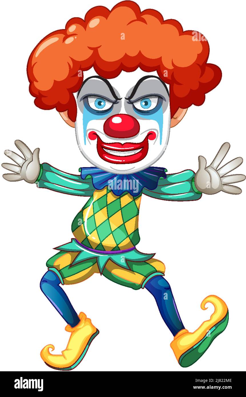 Colourful clown cartoon character illustration Stock Vector Image & Art ...