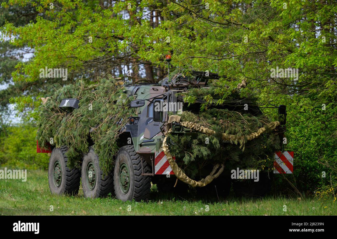 Munster, Germany. 10th May, 2022. A Bundeswehr wheeled tank of the type ...