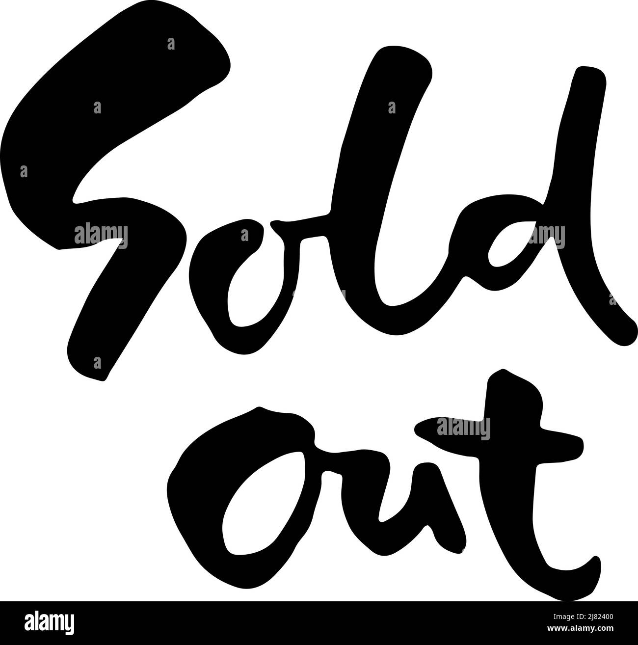 Modern brush lettering. Sold out Stock Vector Image & Art - Alamy