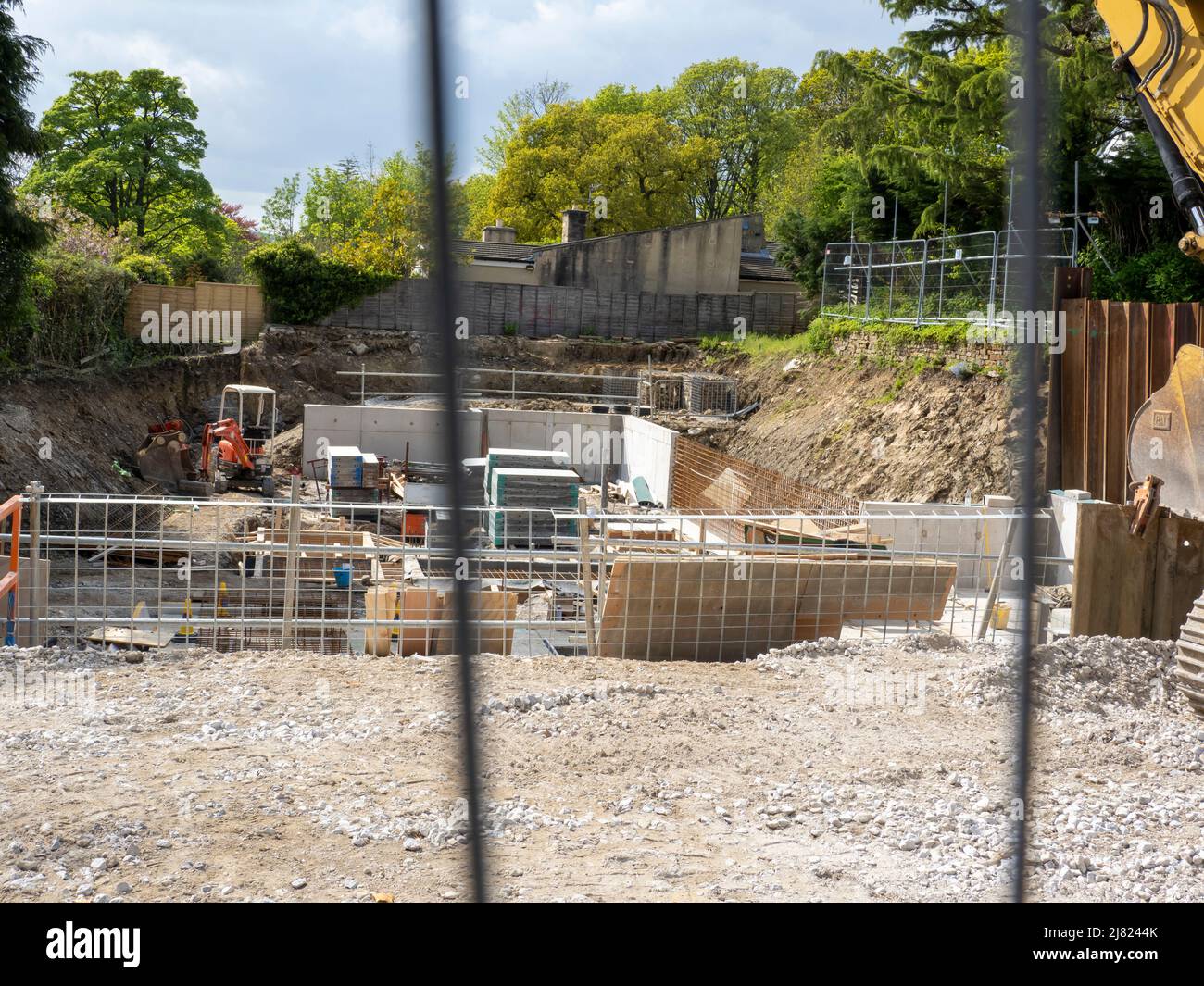 A house being built into the ground in Ilkely, Yorkshire, UK Stock ...