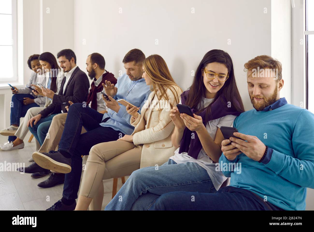 Groups Talking On Cell Phone