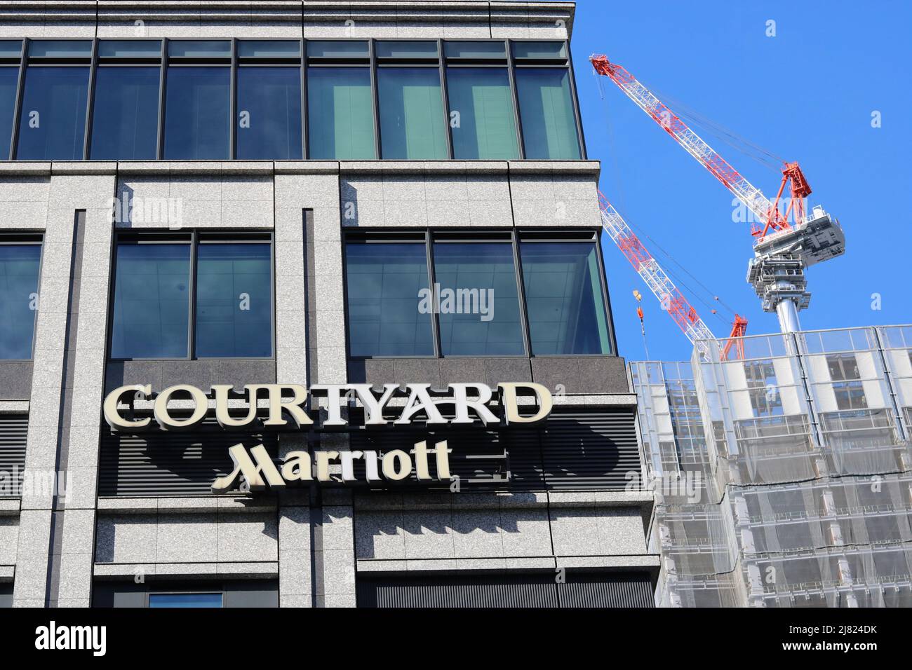 TOKYO, JAPAN - December 18, 2020: Front of Courtyard by Marriott Tokyo ...
