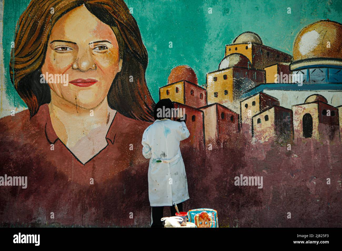 Gaza, Palestine. 12th May, 2022. A mural in solidarity with the ...