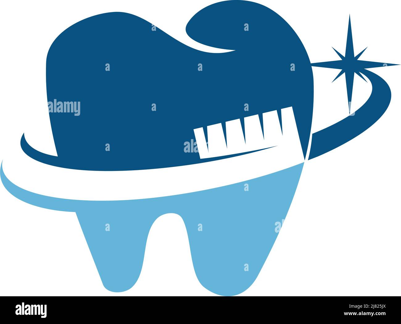 Dental care logo design with toothbrush element Icon Illustration Brand ...