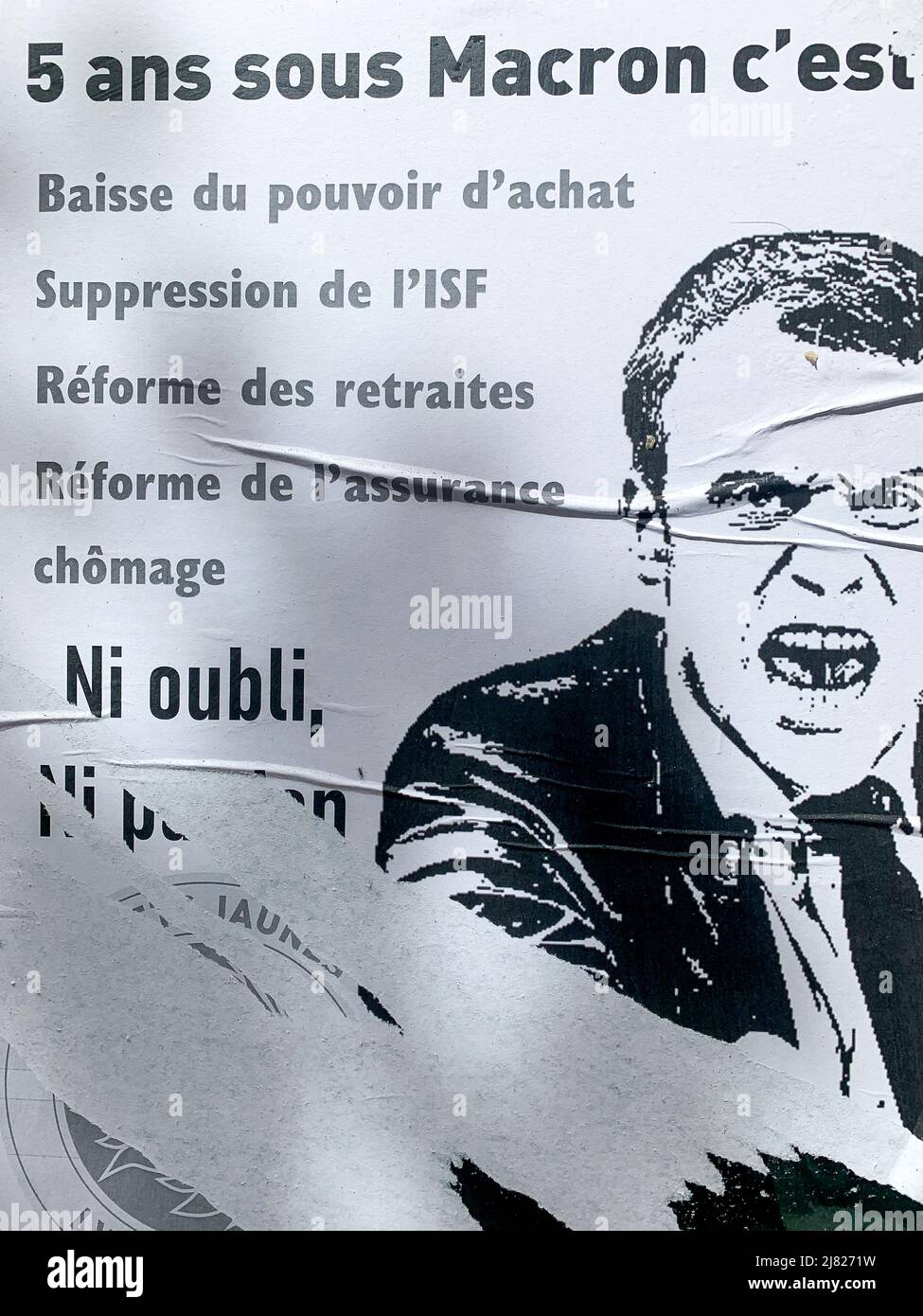 Emmanuel Macron, Political poster, France Stock Photo - Alamy