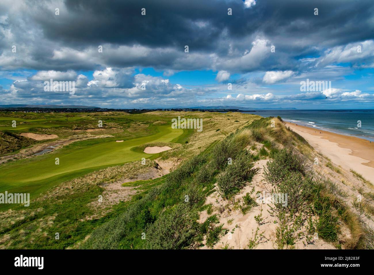 Views of the championshiop Royal Portrush golf course, the 7th Hole ...