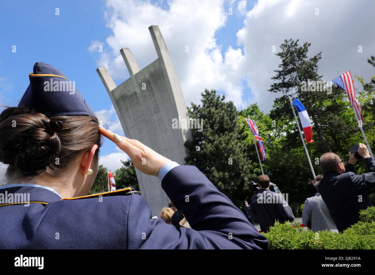 Berlin, Germany. 12th May, 2022. A female soldier of the German Air ...