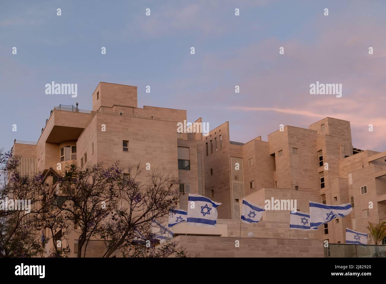 Flags of state Israel on the occasion of Independence day in israel ...
