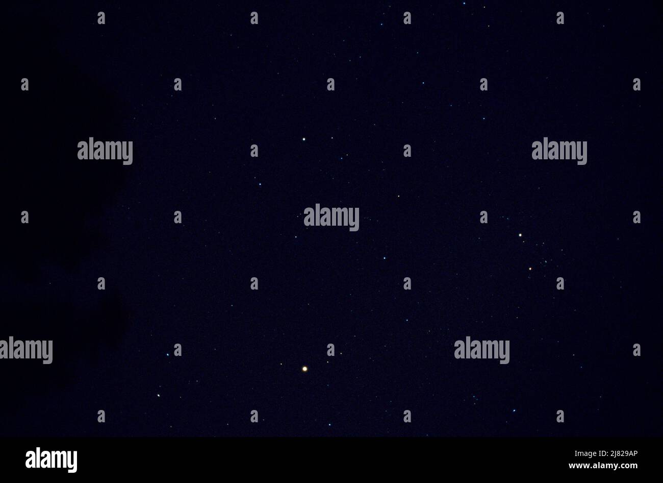 Stars in Night Sky at 9pm Stock Photo - Alamy