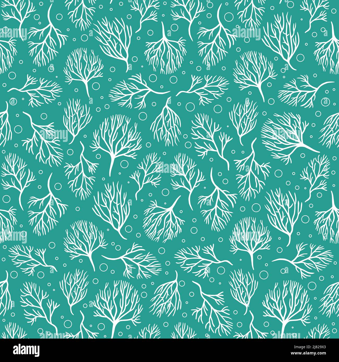A seamless repeating pattern using a sea kelp motif Stock Photo - Alamy