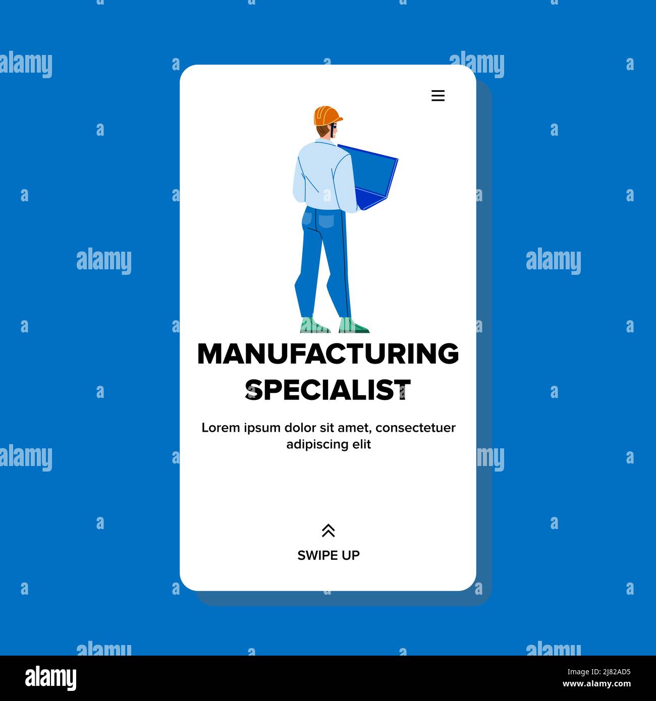 Manufacturing Specialist Control Production Vector Stock Vector Image ...